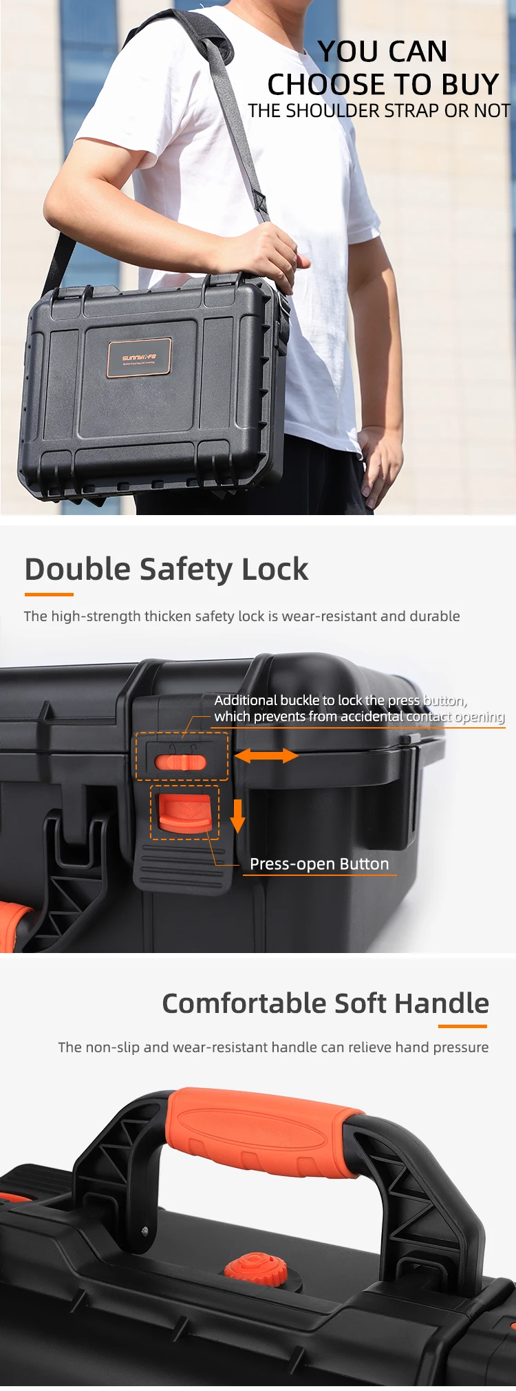 Sunnylife Safety Carrying Case Waterproof Hard Shell Professional ...