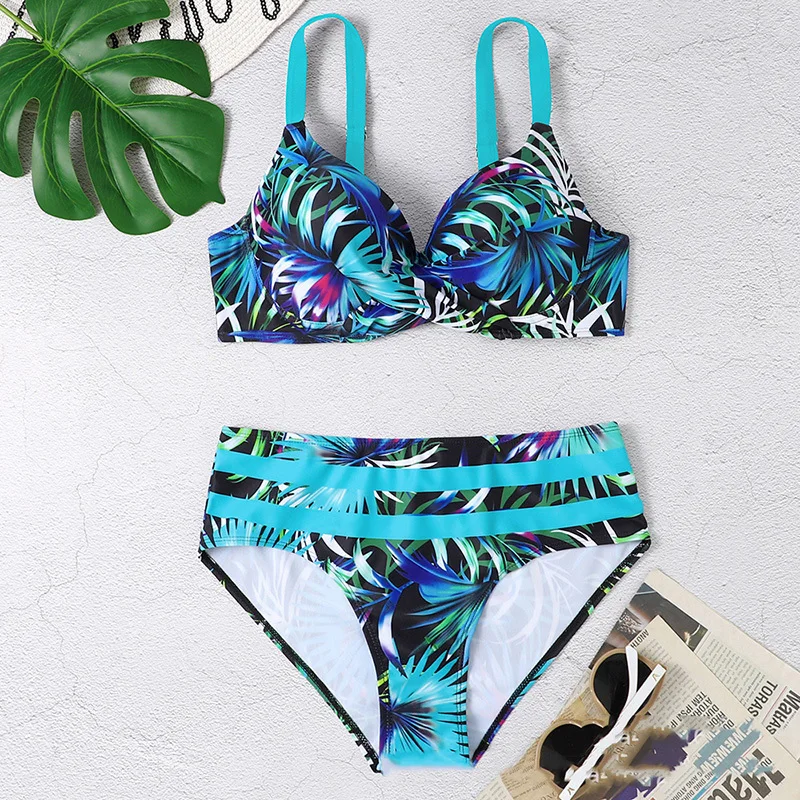 Summer Bikinis Women High Waisted Swimwear With Push Up Female Swimsuit