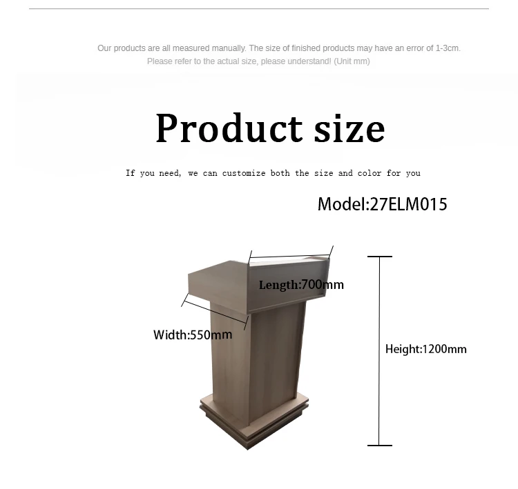 Modern Antique Rostrum Platform Stand Steel Plastic Wood Podium Church ...