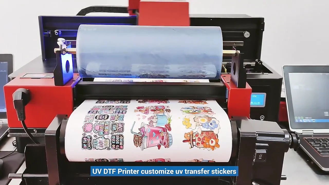 Uv Dtf Printer Roll To Roll Cup Wrap Sticker Printer 30cm A/b Film 2 In 1 Xp600 Impresora Uvdtf ...