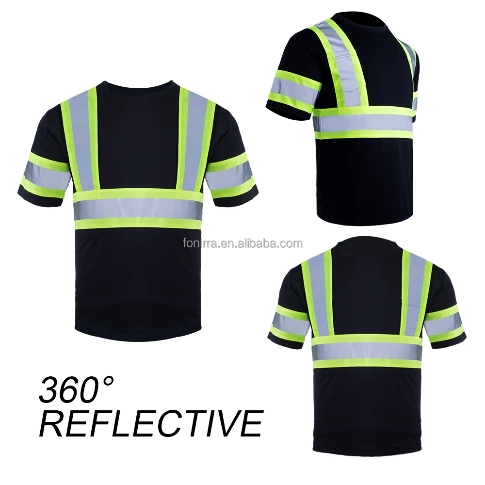 Customizable Construction Uniforms Men Safety Reflective Short Sleeve ...