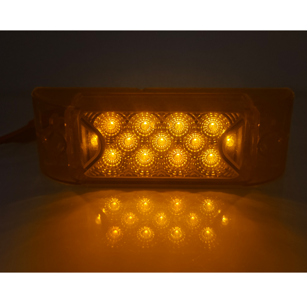 12v 24v 13 Led Amber Rectangle Truck Lights Clearance Side Marker Light ...