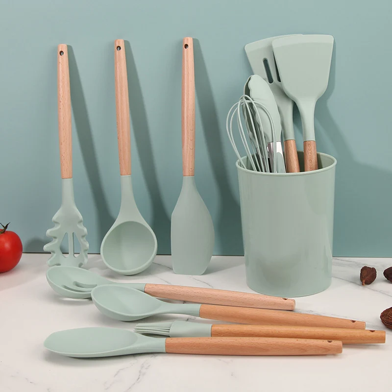 ECO Friendly BBA-free Cookware Set Non-stick Heat Resistant Silicone ...