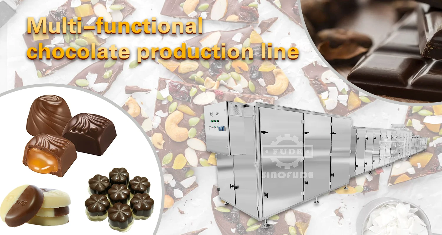 High Productivity Nuts Chocolate Bar Machine by SINOFUDE