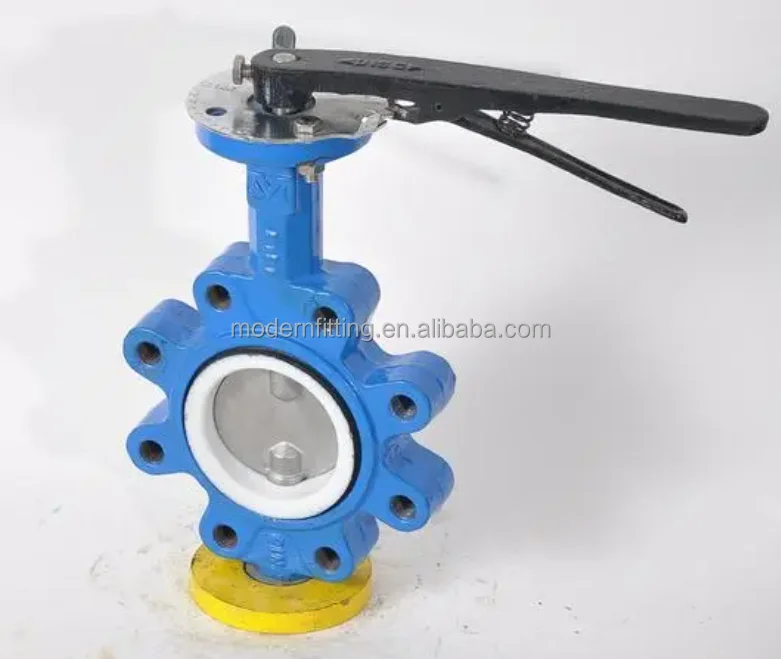DN100 Ductile Iron Resilient Seat Control Butterfly Valves with Hand ...