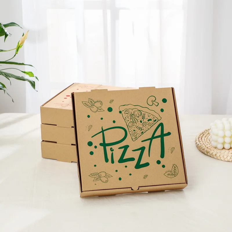 Food Grade Packing Pizza Boxes Custom Logo Corrugated Luxury Takeaway ...