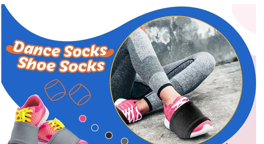 Man Woman Dance Shoe Socks on Smooth Floors Over Sneakers Shoe Cover ...