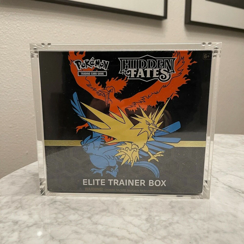 Mingshi Custom Clear Pokemon Etb Acrylic Case Magnetic Lid Acrylic ...