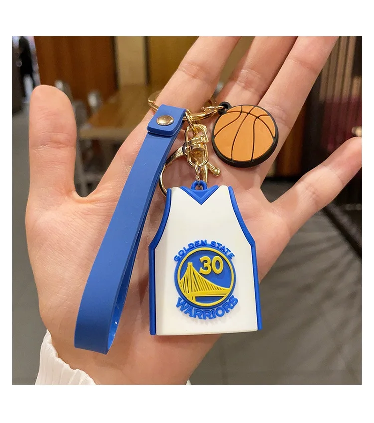 Fashion Design Pvc Nba 3d Silicone Cloth Nlf Keychain Charms Metal ...