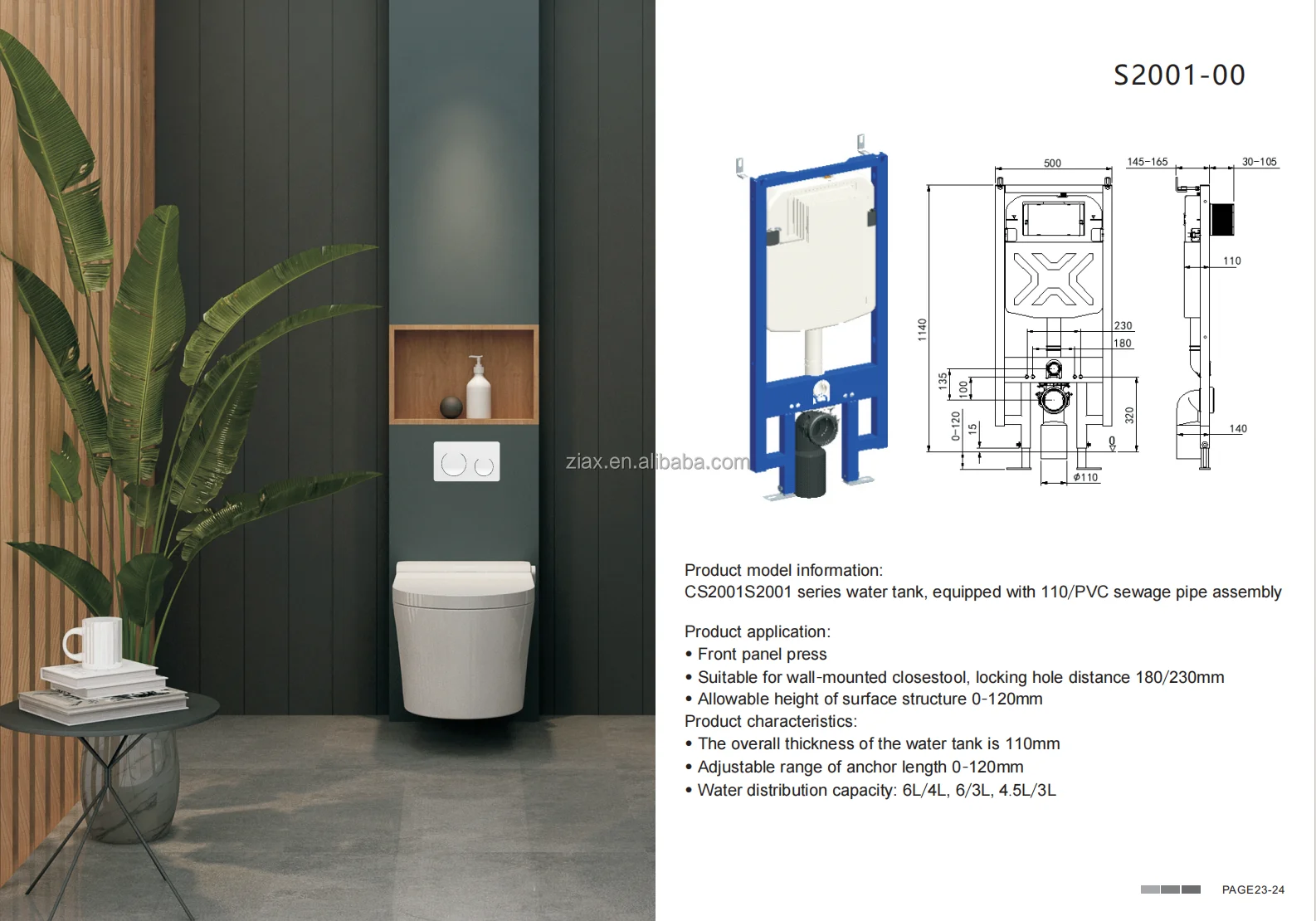 Modern Luxury Hidden Concealed Cistern With Panel Ss Material Easy Use ...