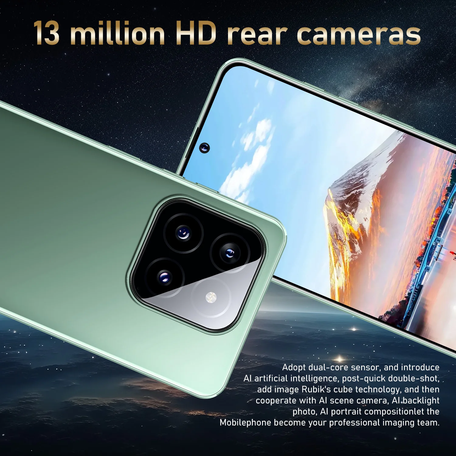 Cheap Unlocked M14 Pro Smartphones with Dual SIM & HD Screen