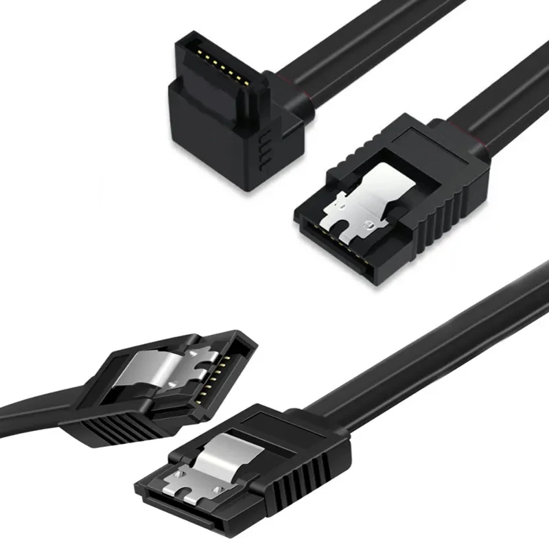 SATA Cable SATA3.0 6Gbps Straight Left Angle SATA III Cables for HDD ...