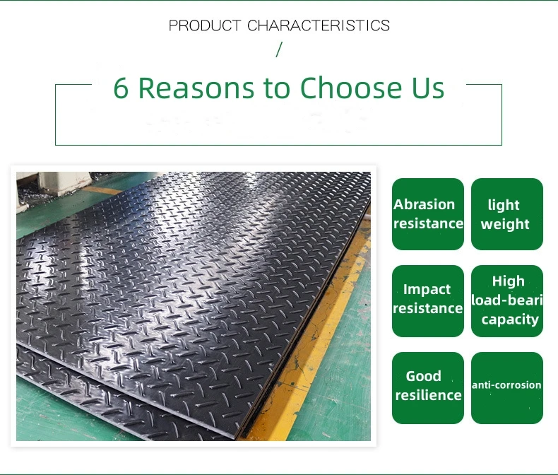 Heavy-Duty 4x8 Temporary Road Construction Mat HDPE Plastic Sheets ...