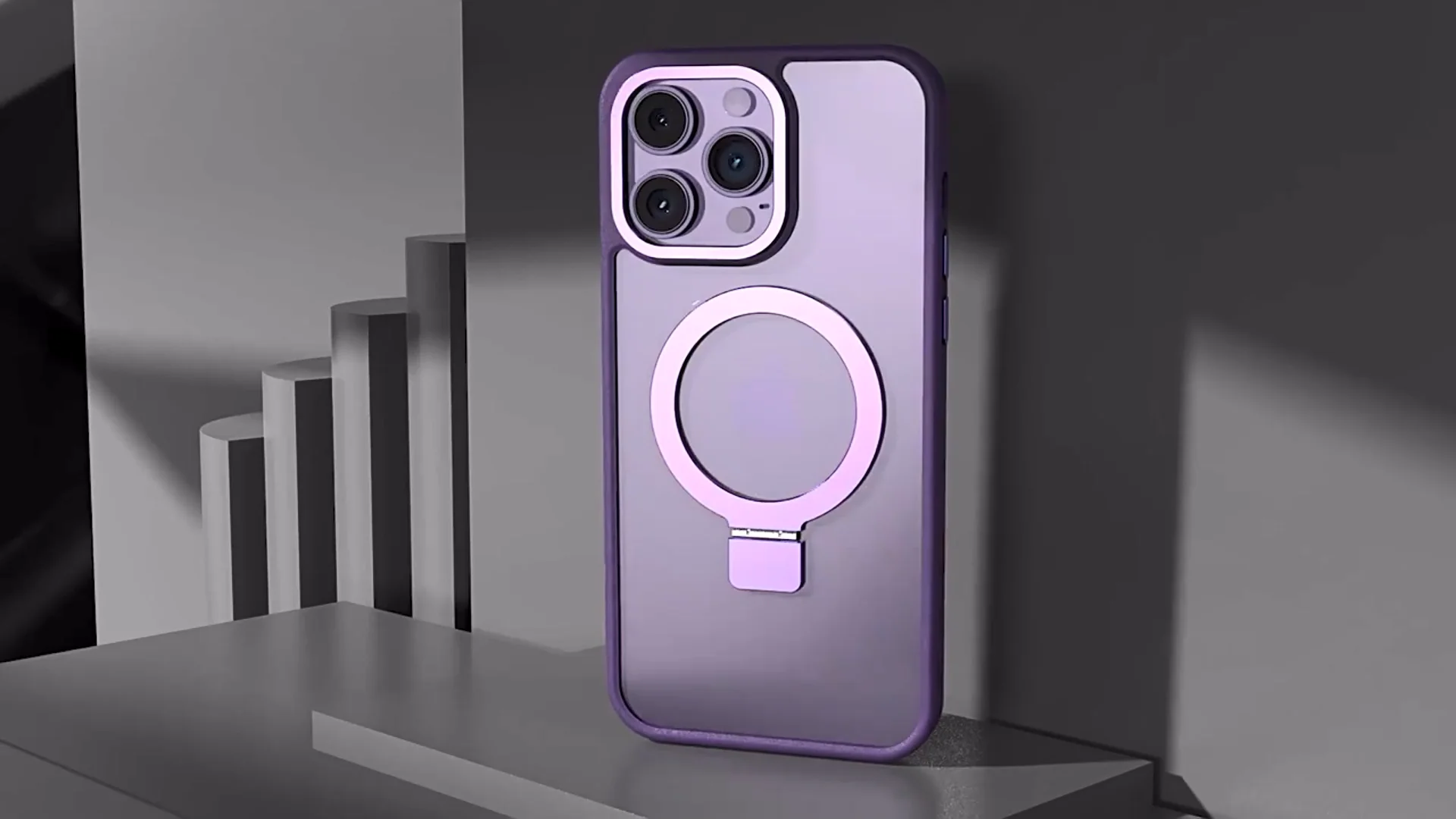 2023 Beelan Best Selling Aluminum Alloy Ring Magsafes Frosted Shockproof Magnetic Stand For ...