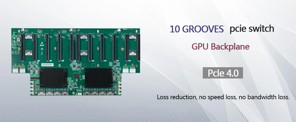 10-slot PCIe x16 GPU Backplane for 8654x8IAI Server - OEM