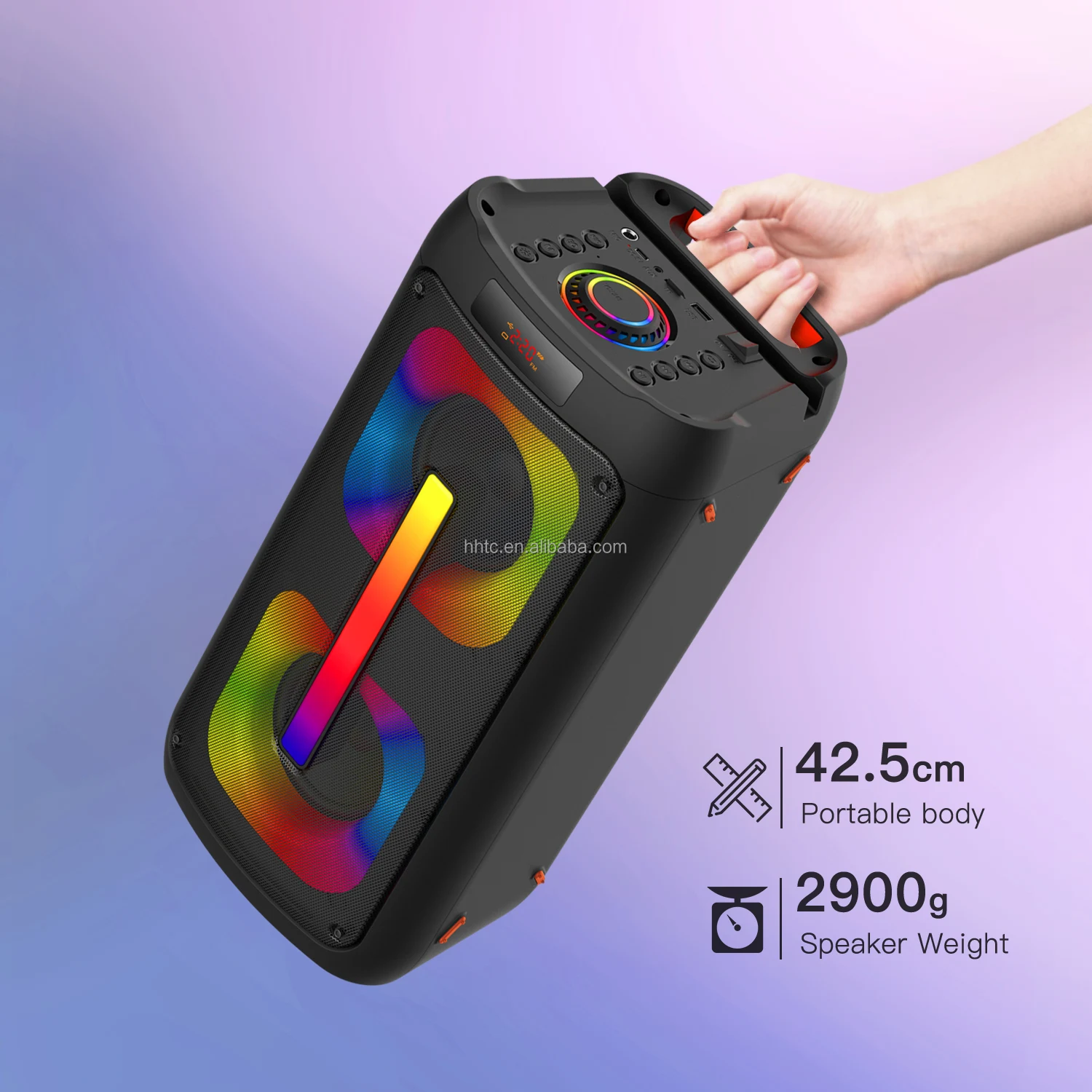 New Arrival Rgb Light Microphone Bluetooth Sound Box Party Speaker ...