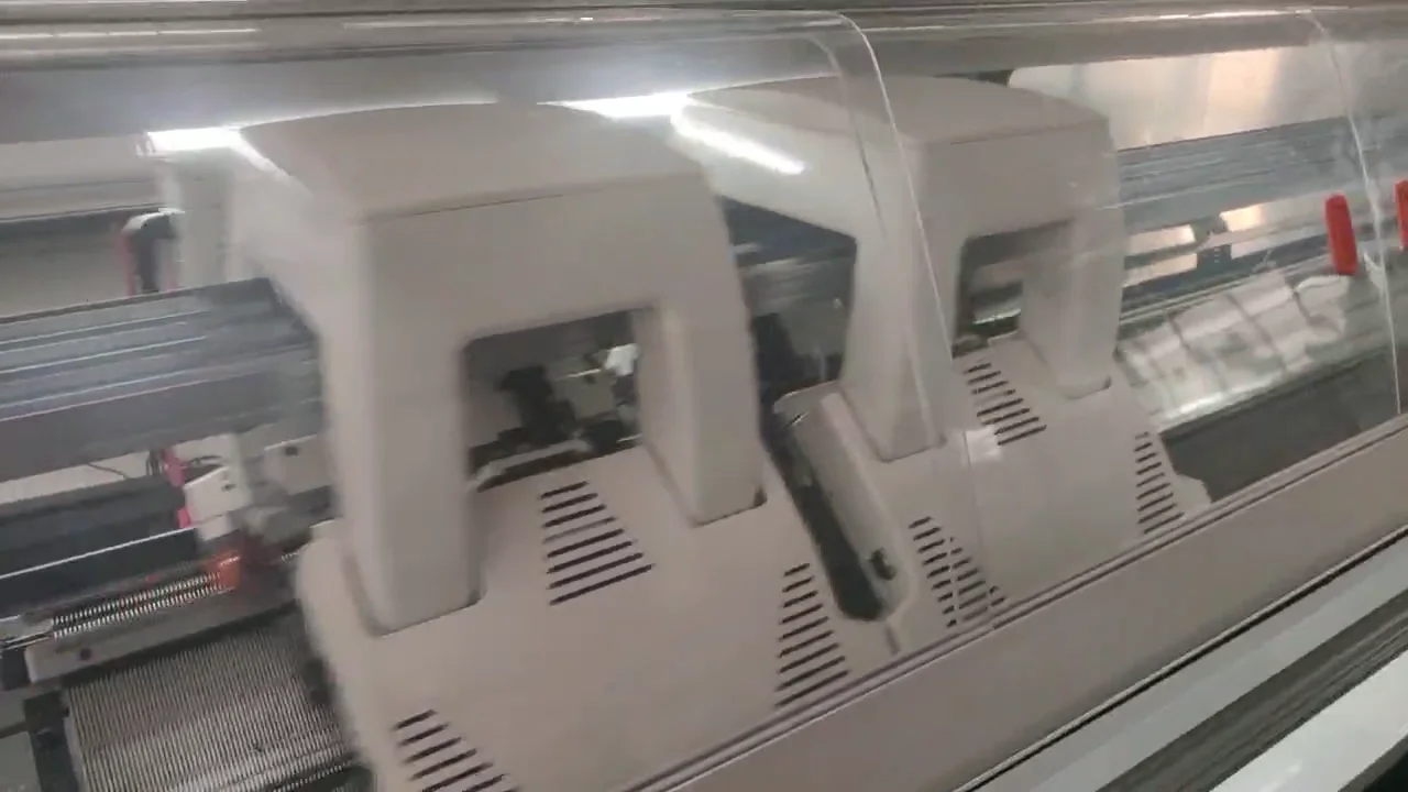 Flat School Uniform Sweater Knitting Machine Double System 80 Inch ...