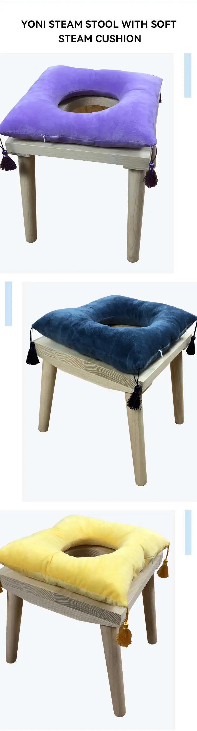 Convenience Yoni Steam Chair Wooden Vaginal Hardwood Steaming Stool ...