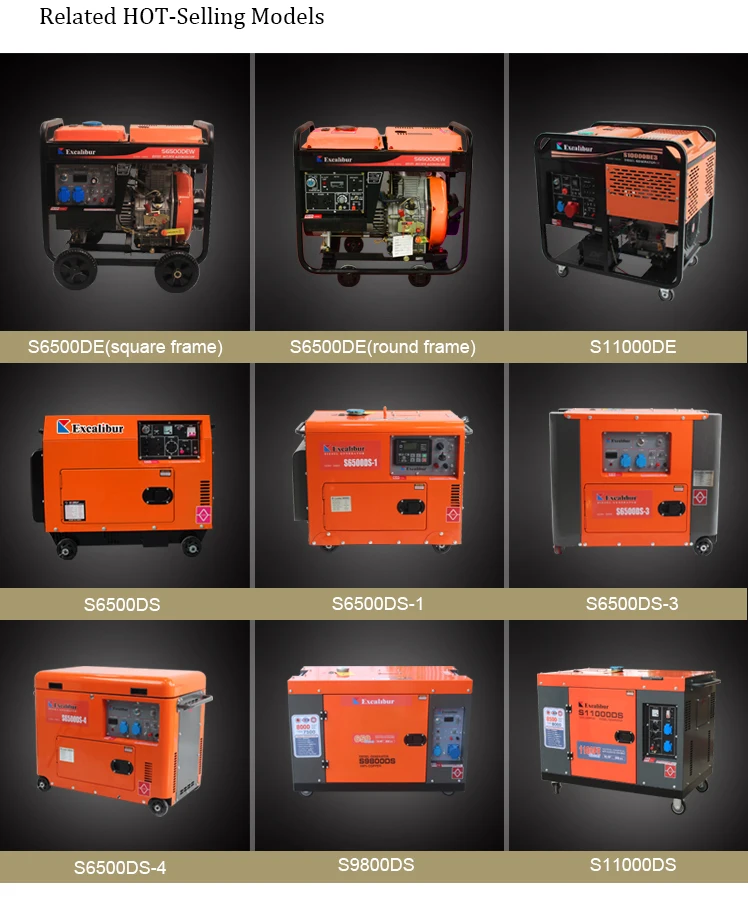 EXCALIBUR 3kw 7kv 5kw Portable Diesel Generators - Reliable Power