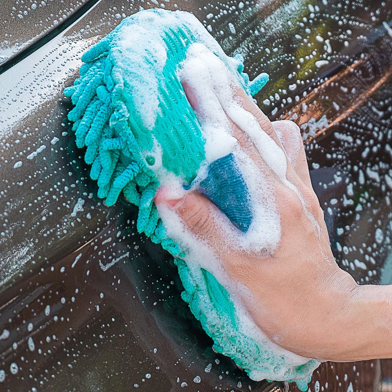 Microfiber Noodle Tech Car Wash Pad Sponge Highly Absorbent Cleaner For ...
