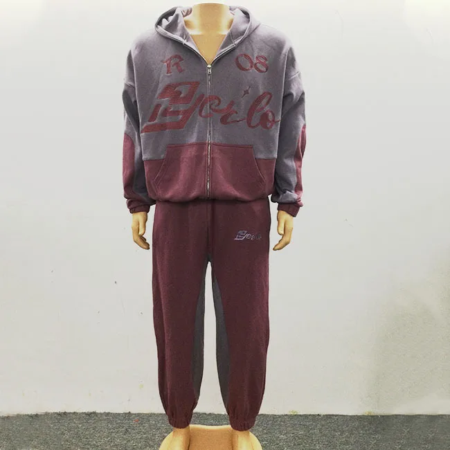 Custom High Quality Cotton Tracksuits French Terry Flared Sweatpants ...