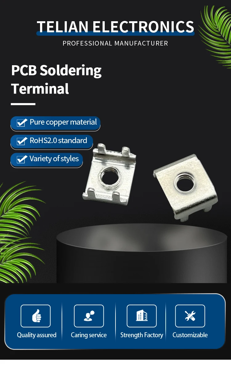 PCB welding terminals hardware stamping substrate base M4 60A high ...