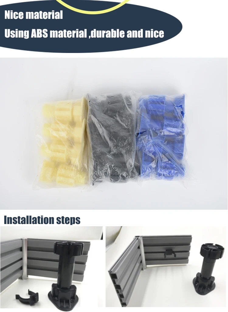 Highyi Desk 80mm Heavy Duty Leveling Feet Adjustable Furniture Legs ...