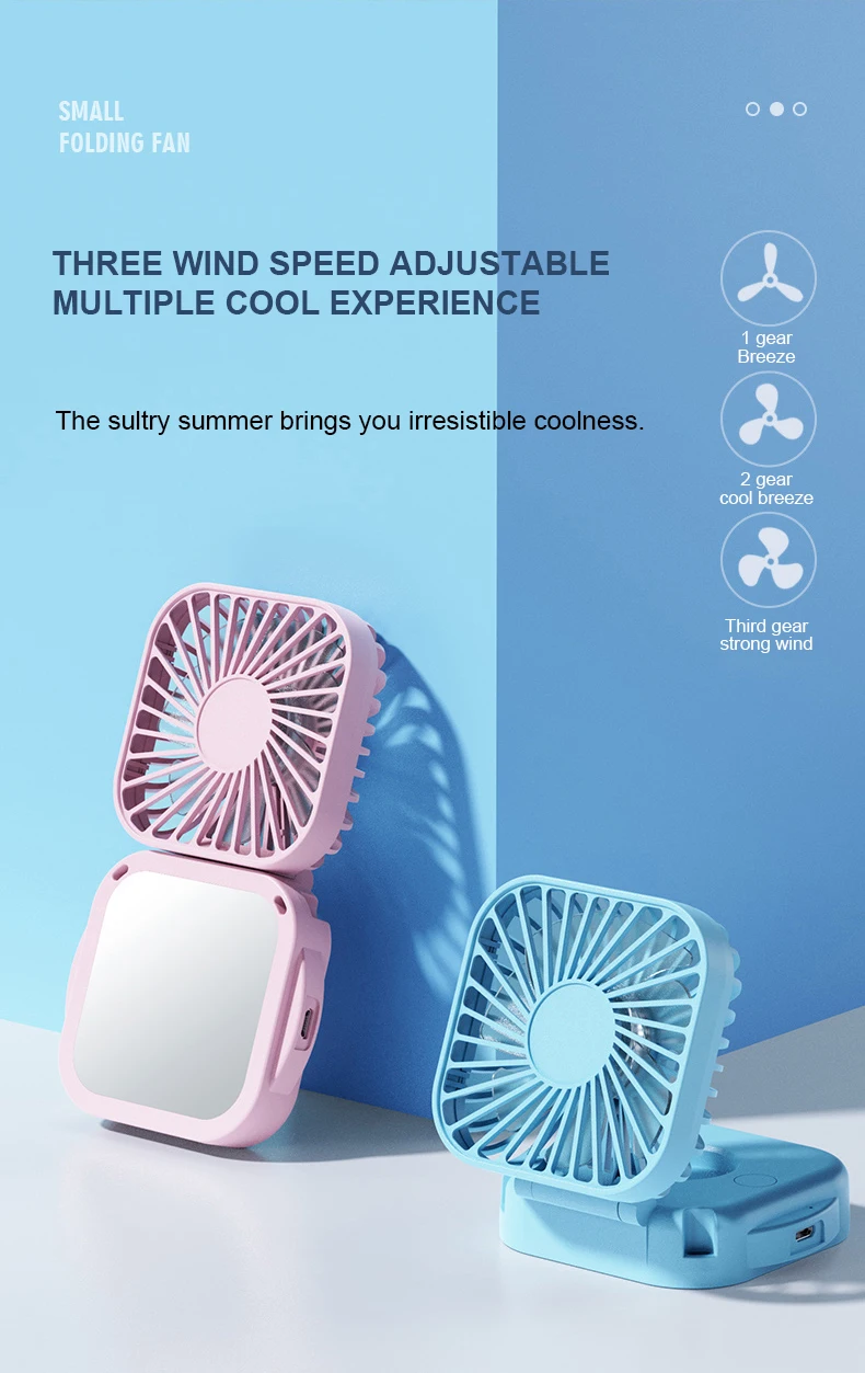 Folding Small Fan - Collapsible Fan Handheld for Makeup