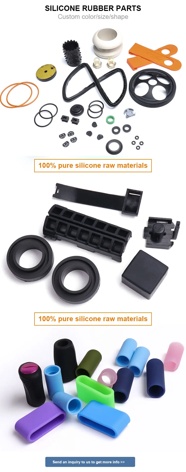 Oem Customized Silicone Molded Rubber Parts Custom Silicone Products ...