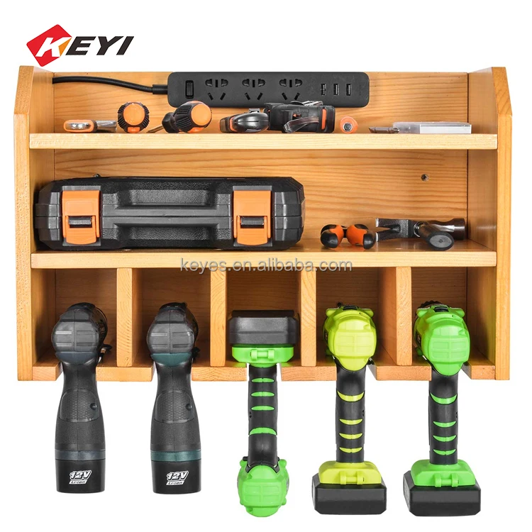 Metal Wall Mount Power Tool Rack For Drill Holder With Screwdriver Rack ...