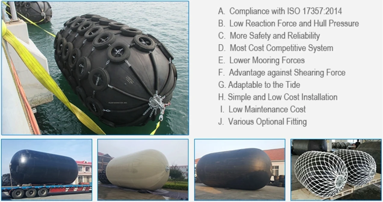 Yokohama 2x3.5m Pneumatic Inflatable Bumper Ship Rubber Fender With ...