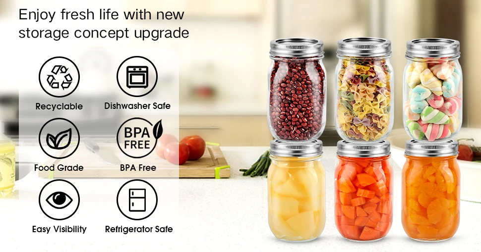 Yanjia Mason Jars - Durable and Versatile Storage Solutions