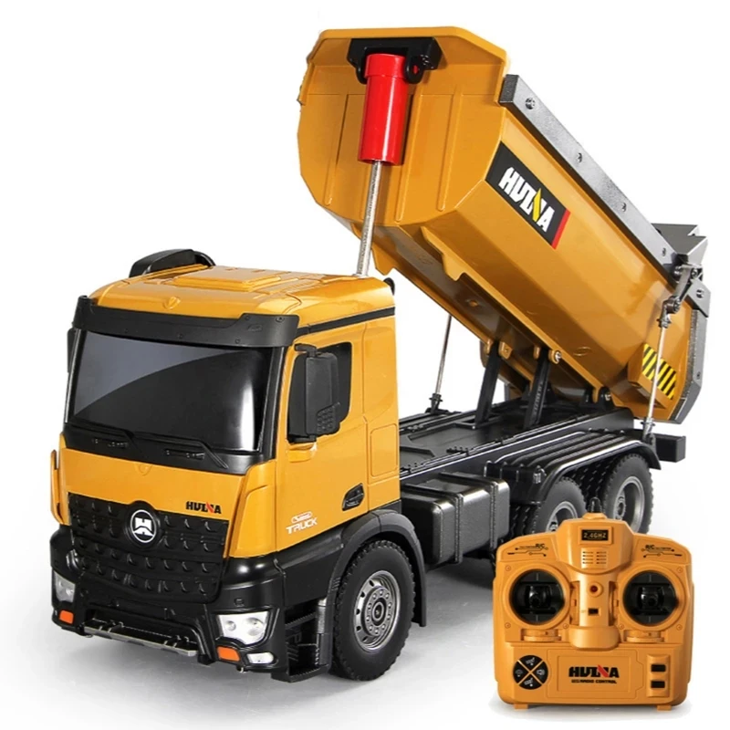 Huina 1573 Metal Alloy Dump Truck 1/14 Rc Engineering Truck 2.4g 10ch ...