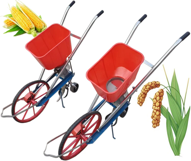 Hand Operate Maize Bean Seed Planter / Standard Size Hand Push Manual Corn Seeder Hand Push ...