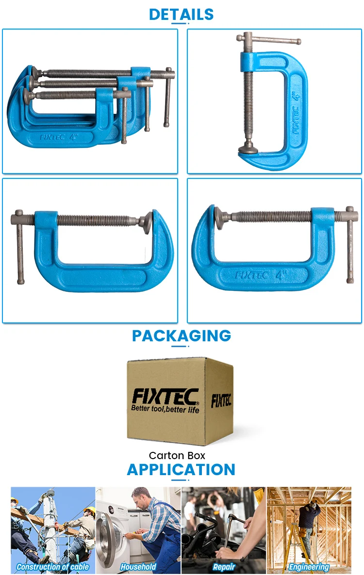 Fixtec Heavy Duty Cast Iron Quick Release G Clamp - Buy G Clamps,Heavy Duty G Clamp,Quick ...