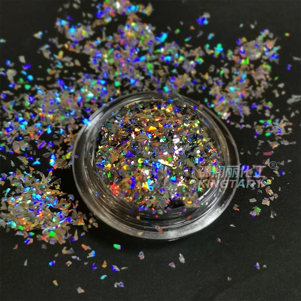 Organic Holographic Mica Eye Pigment Powder,Colorful Silver Eye Shadow ...