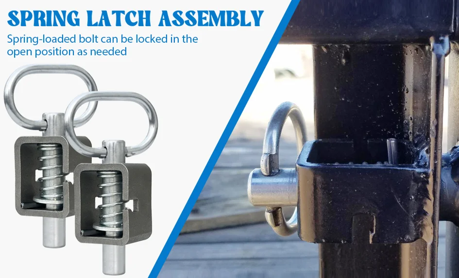 5/8" Heavy Duty Weld on Spring Latch Assembly Universal Long Lock Steel ...