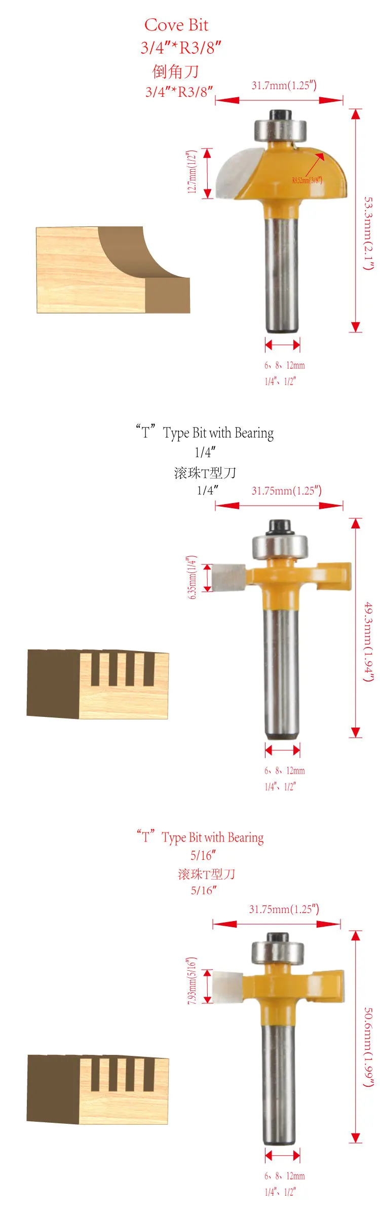 35PCS Router Bits Set - Precision Tools for Woodworking