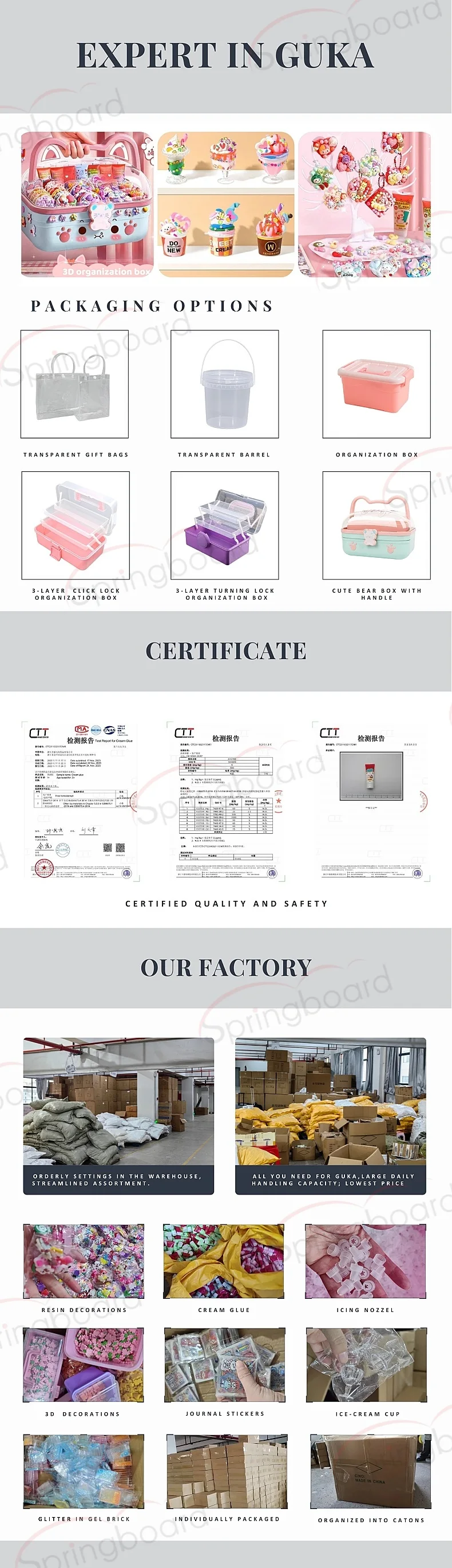 Guka Cute Bling Sticker Set With Organizing Box Oem | Wholesale