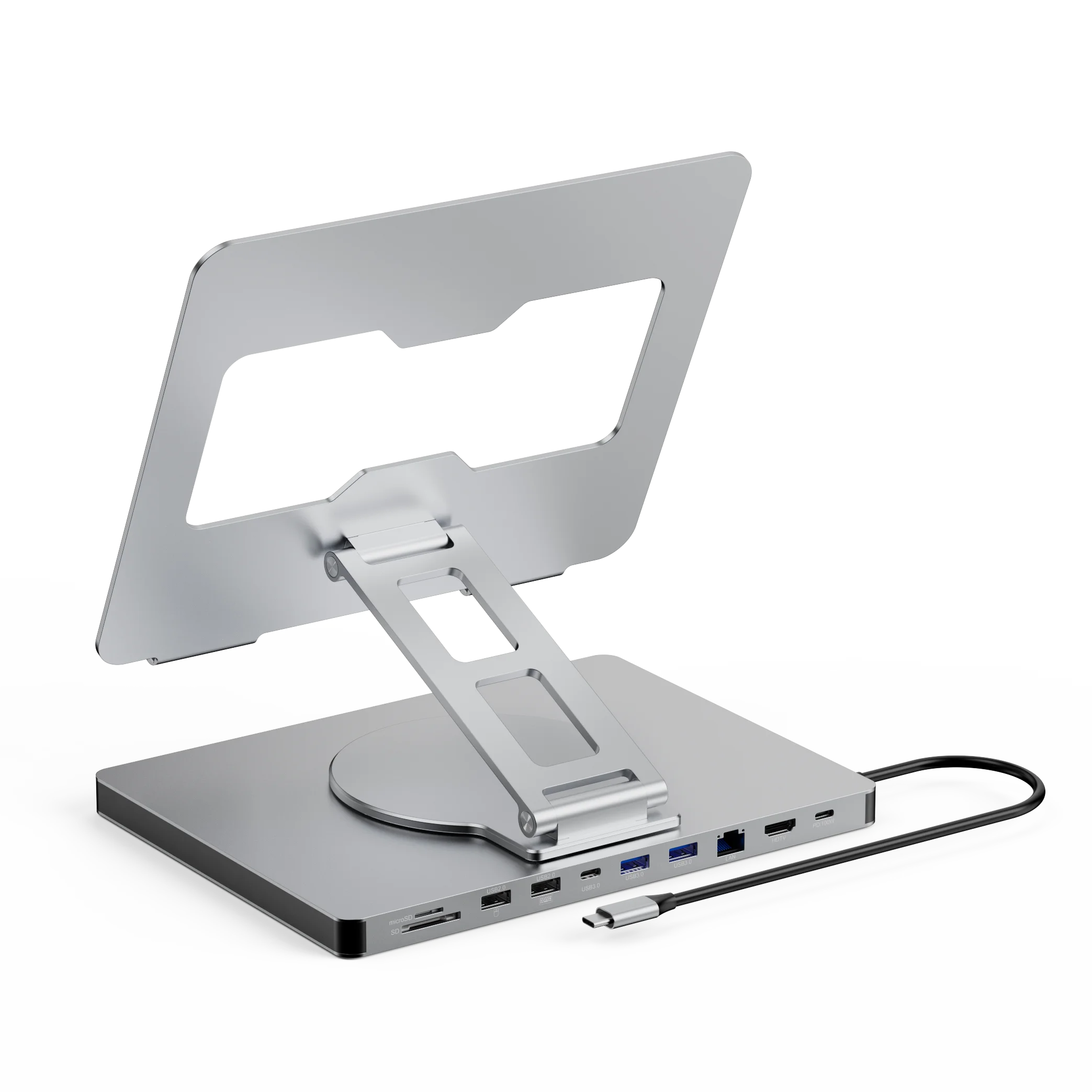 Aluminum Laptop Stand Docking Station 4k60hz Hdtv Gigabit Ethernet Lan ...