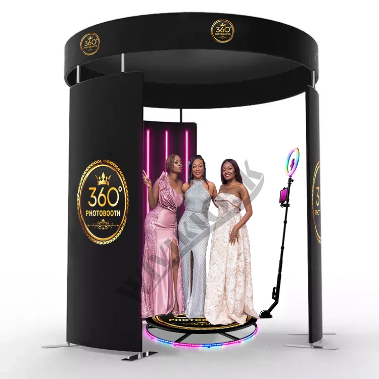 360 Photo Booth With Backdrop Enclosure New Design 360 Photo Booth ...