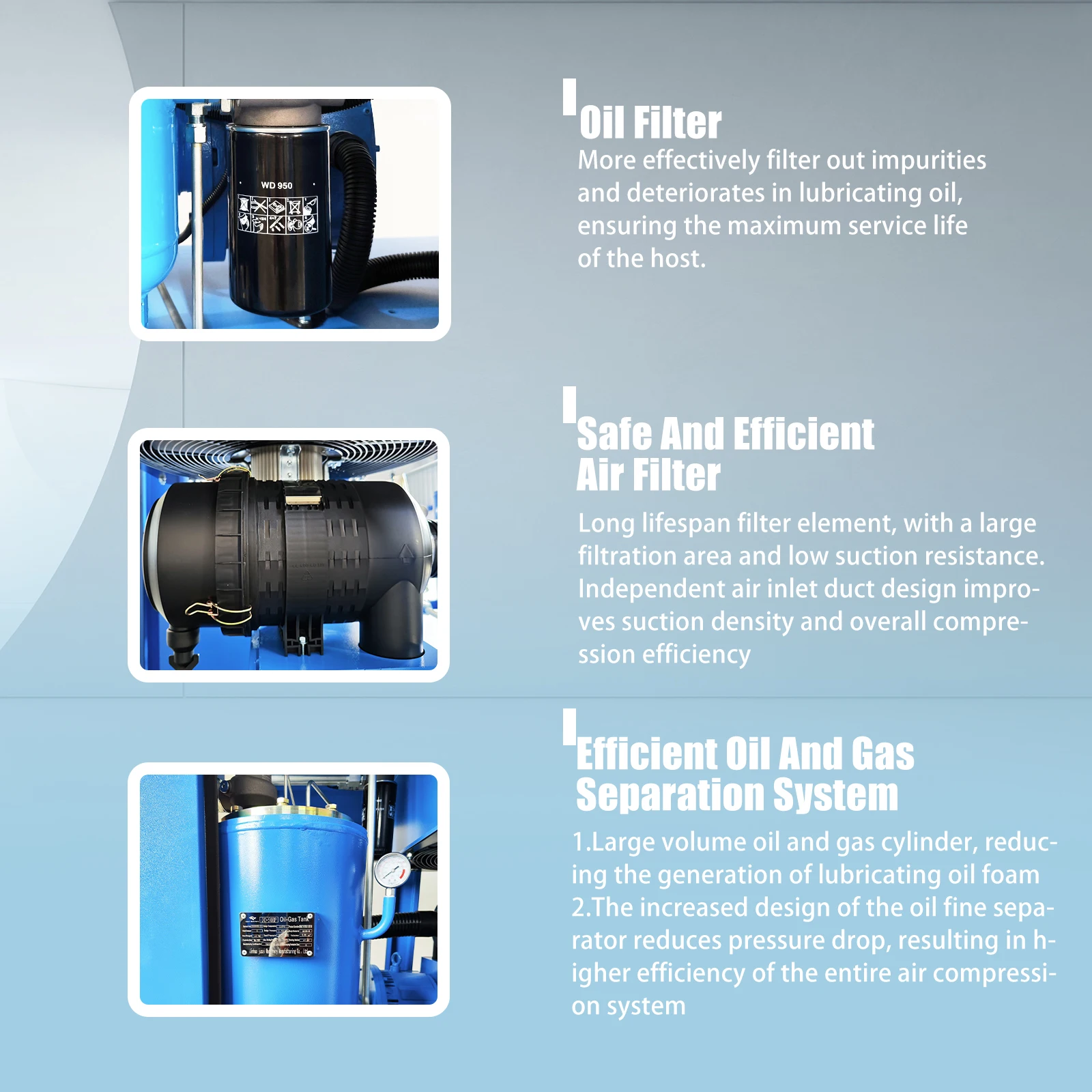 Single Stage Oil Injection Mini Compressor De Ar 8/10bar Pure Copper ...