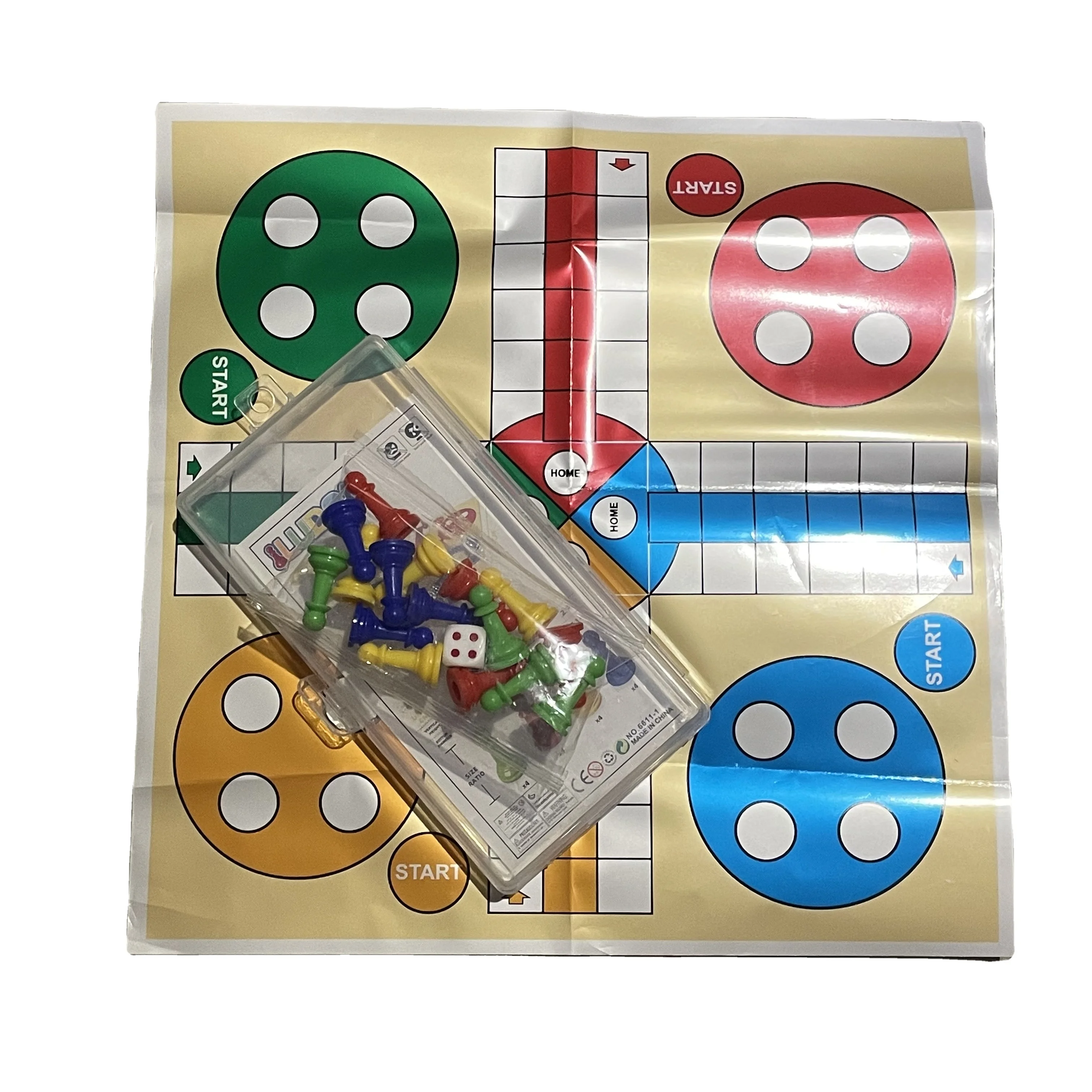 New Design Indoor Game Portable Folding Board Game Set Ludo Flies Chess ...
