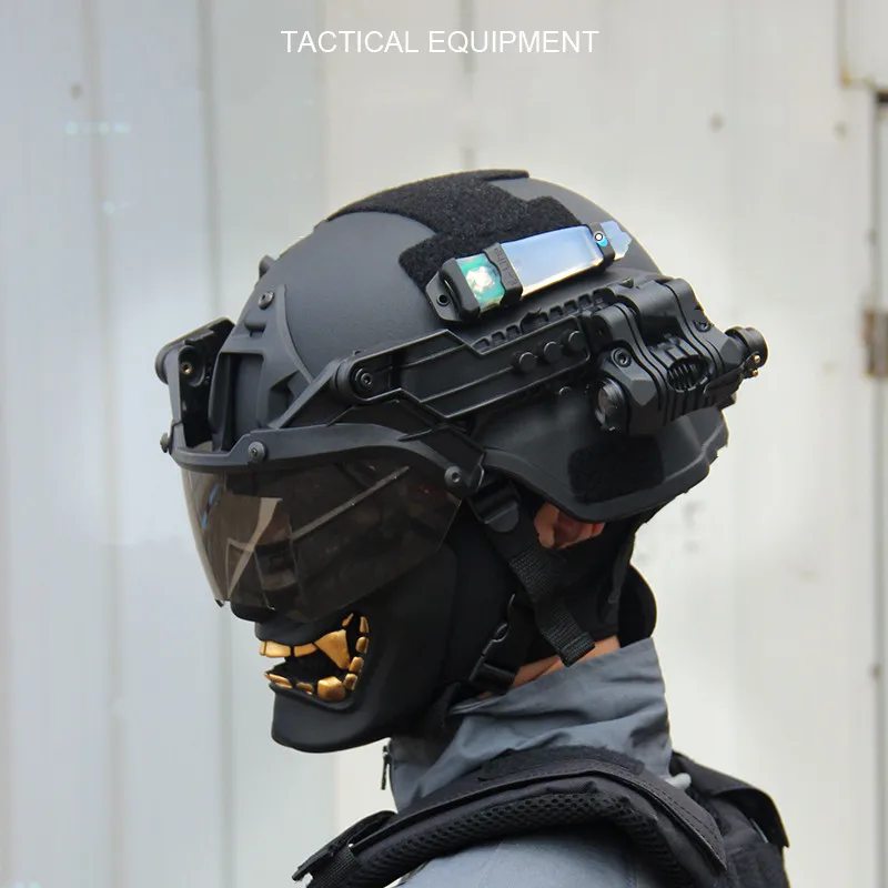 MUCHAN Tactical Helmet Set with Grimace Mask - Ultralight, Breathable ...