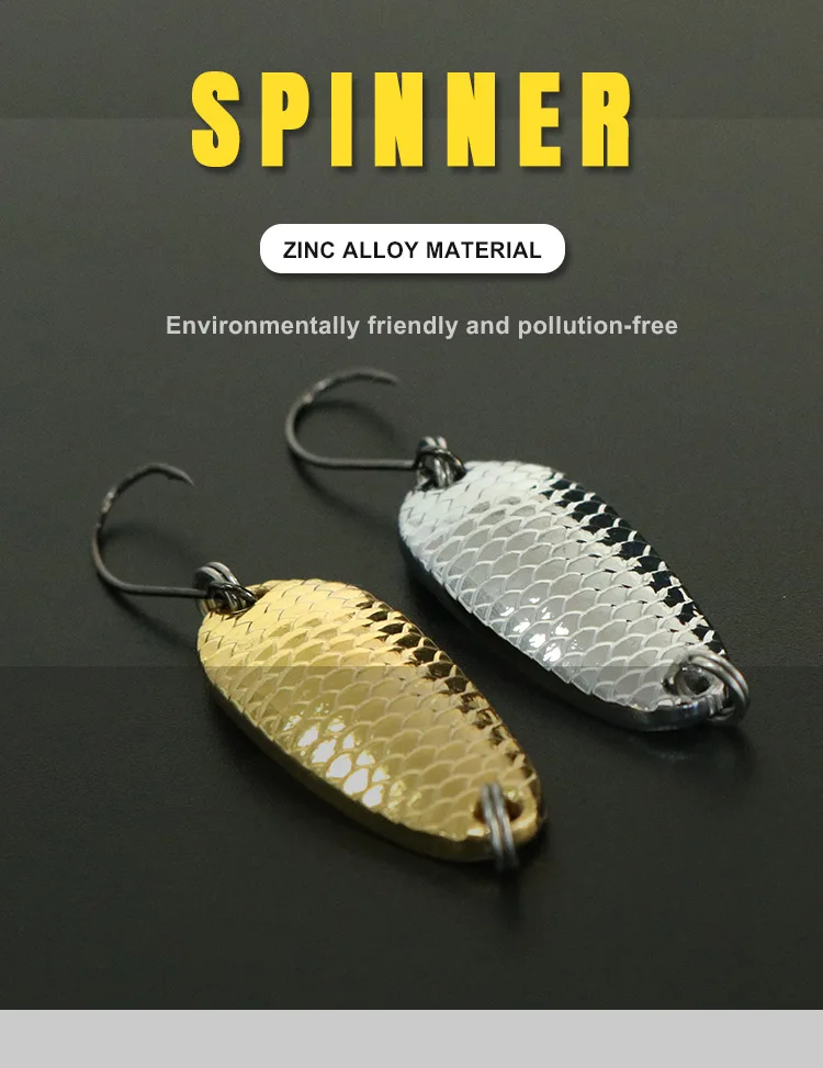 Selco New Fishing Scale Design Saltwater Spinner Lure Fish Metal Sea ...