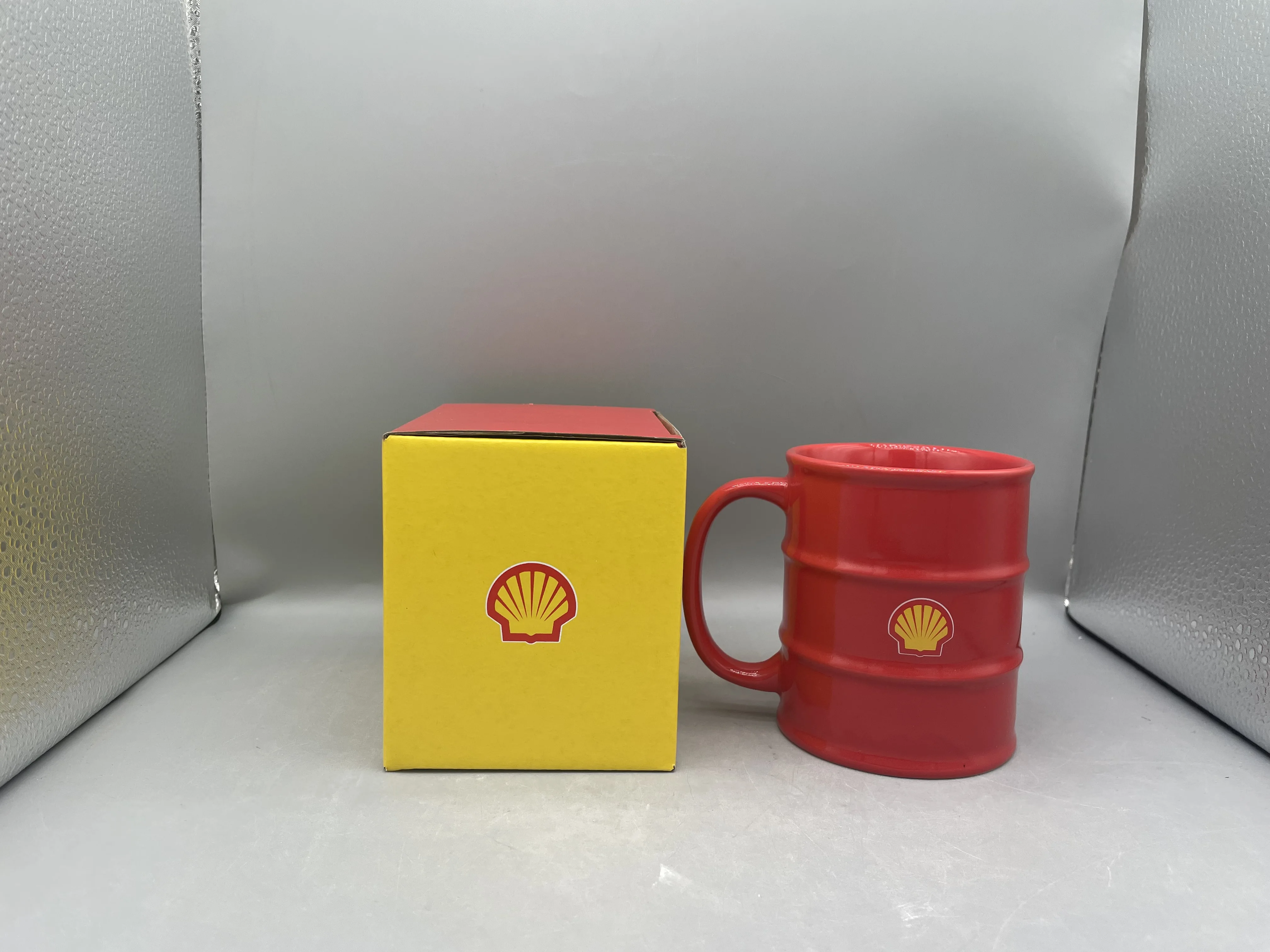 Custom Logo 12oz Ceramic Oil Drum Mug Drinking Cup Large Handle Funny ...