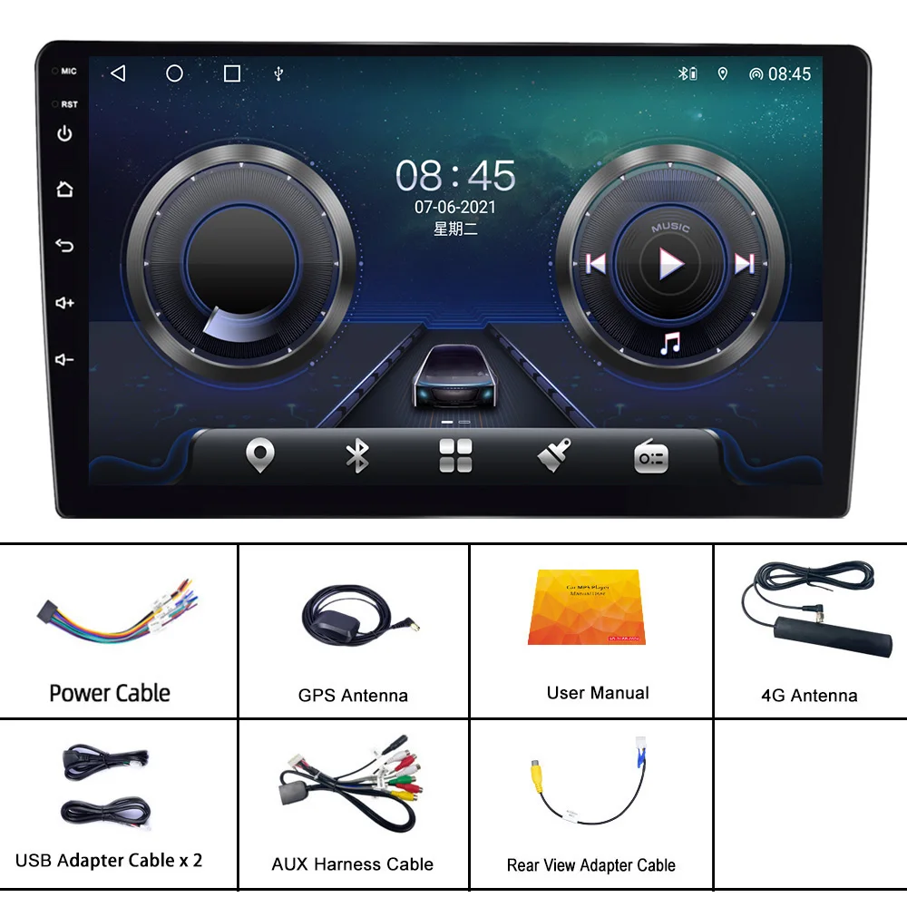 Universal Android Car Radio Player 7 Inch 2 Din 4+64GB With AI Carplay ...