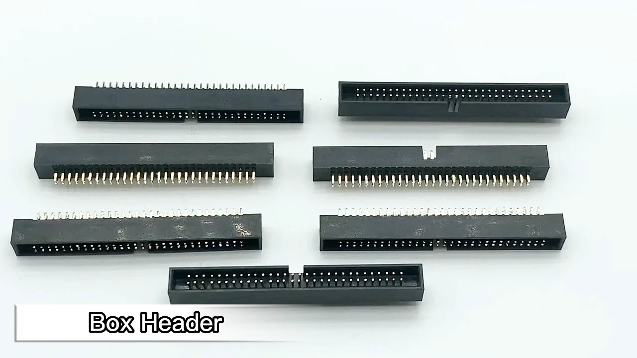 2.54mm Pitch Box Header Connector Double Row Right Angle 90 Degree H8 ...