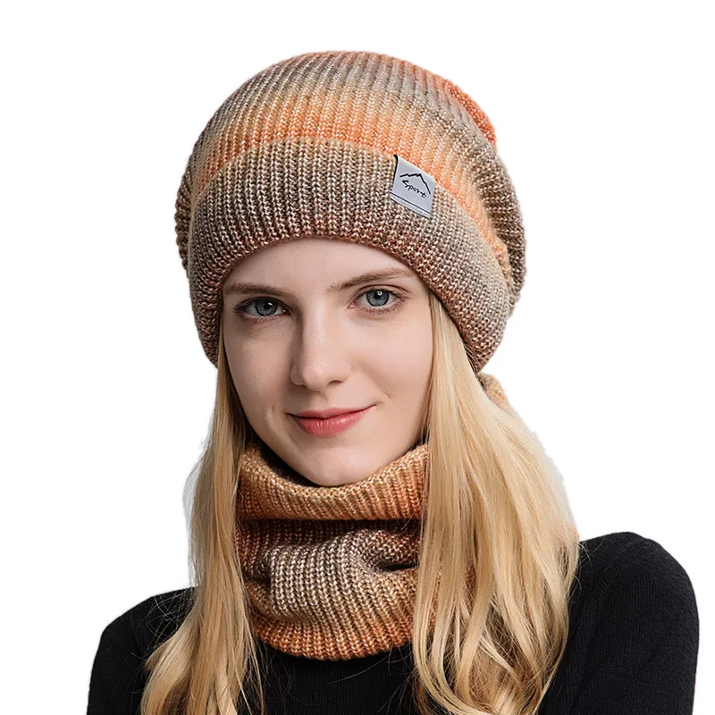 Gradual Knit Hat Thickened Warm Ear Protection Winter Knitted Hats And ...