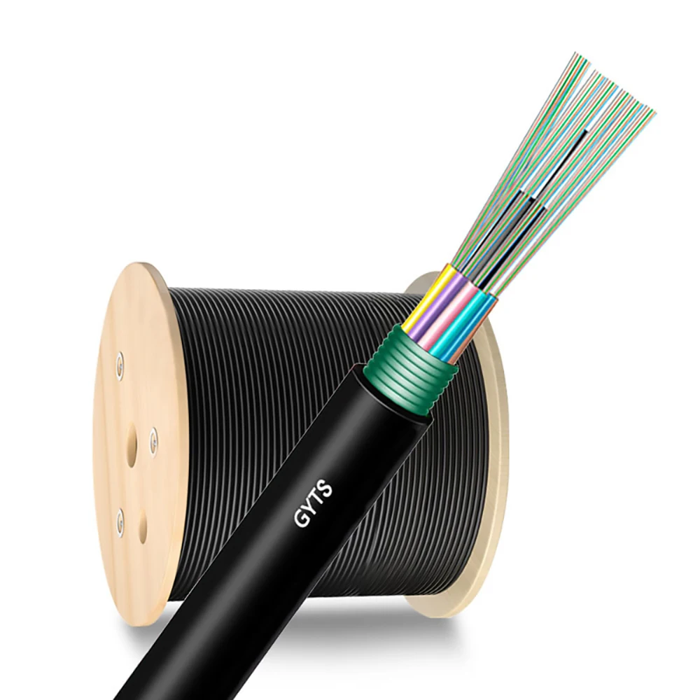 MT-GYTS Outdoor 4 core GYTS optical cable Water-resistant and moisture ...